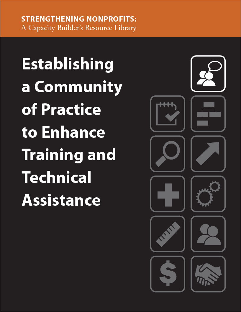 Develop a Community of Practice - Hospital Systems Capacity Building ...